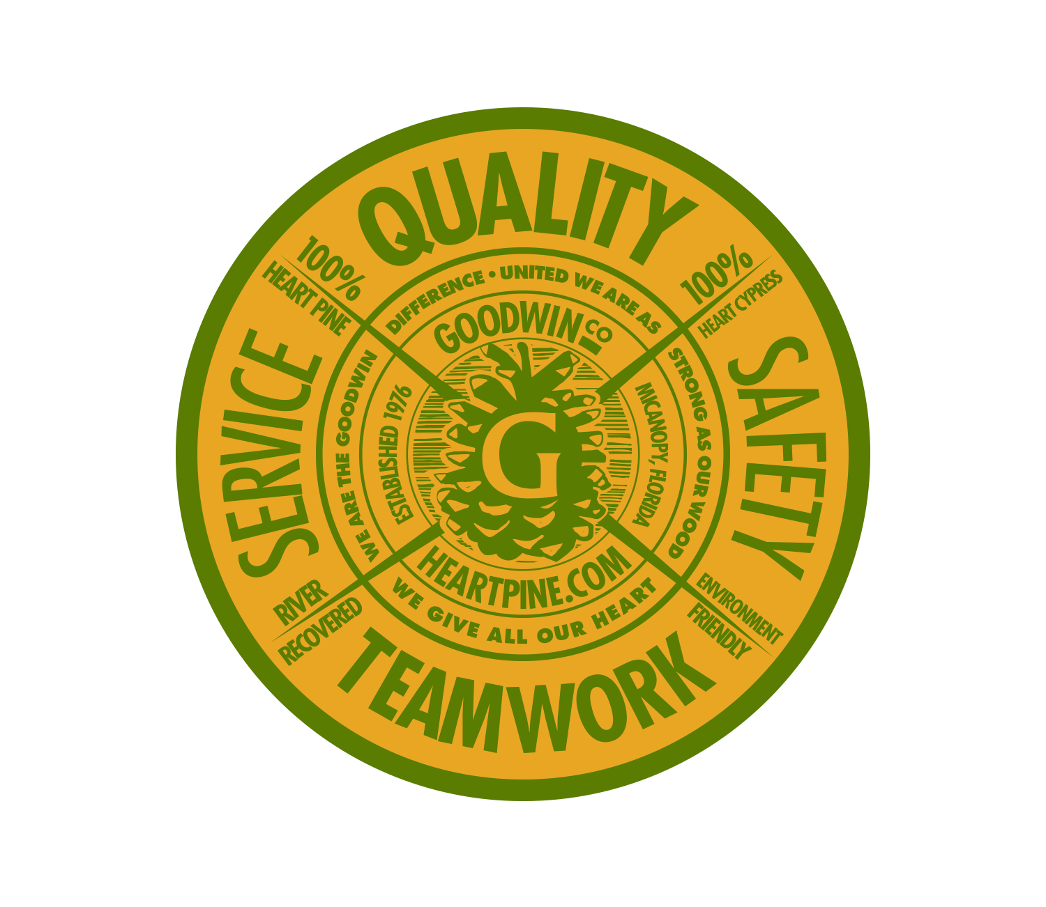 Wood Flooring Company Crest Logo - Morse Design