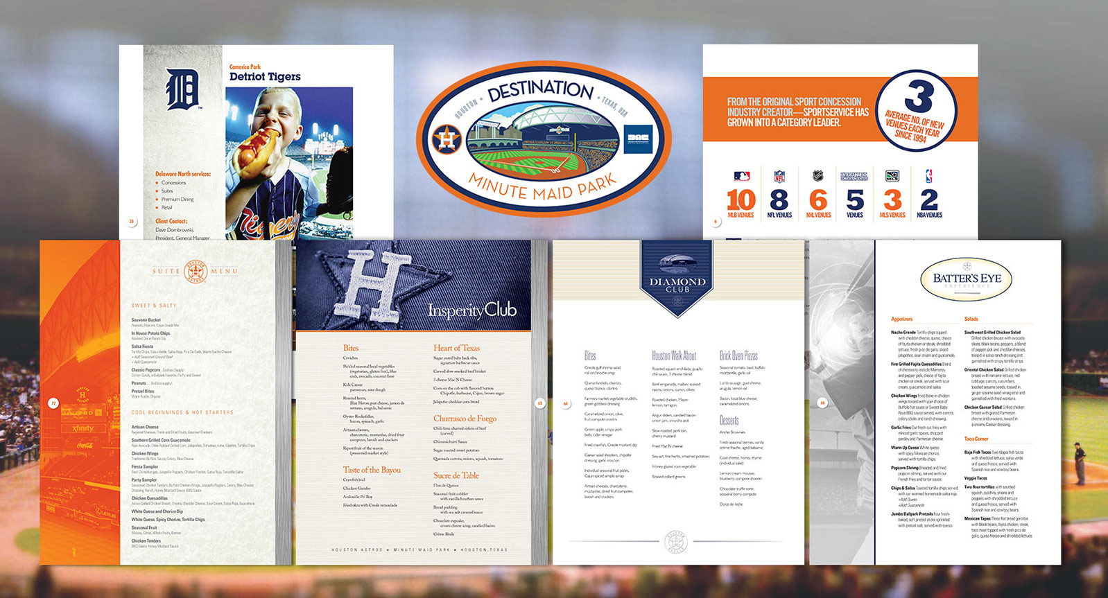 Menu Designs Package for Baseball Team - Morse Design