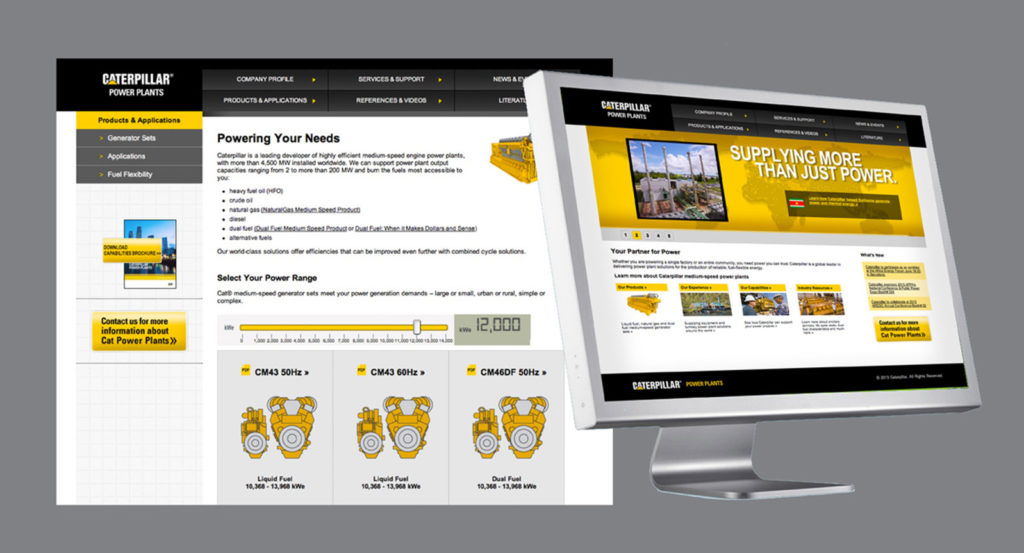 Heavy Machinary Website Design for Caterpillar Power Systems - Morse Design
